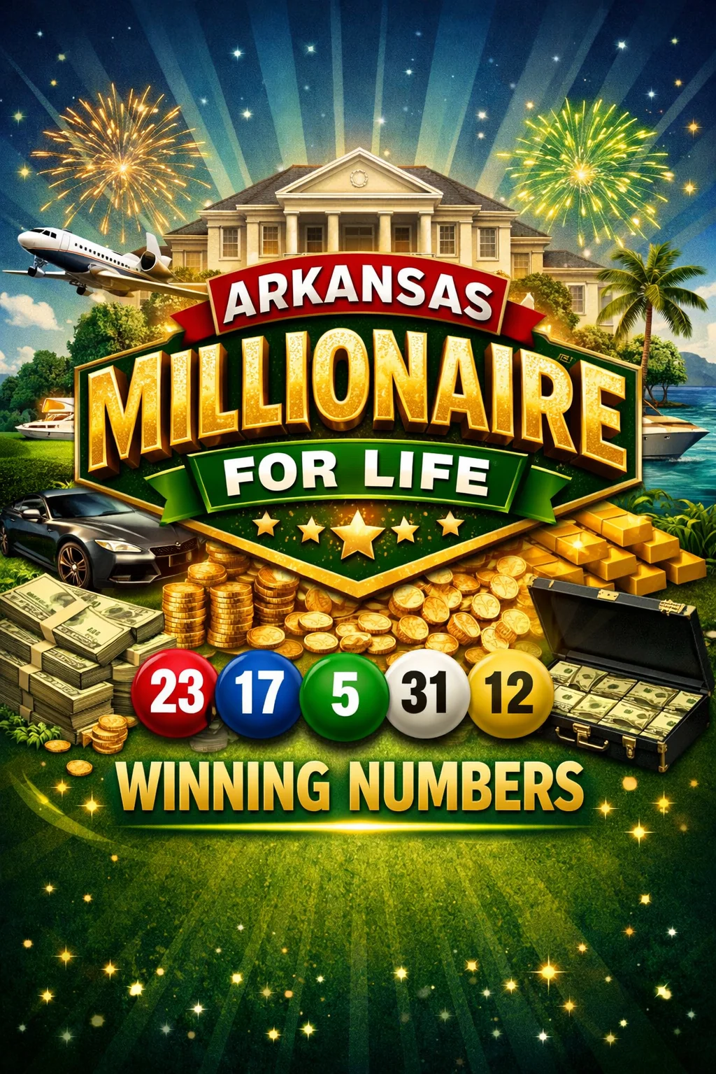 Millionaire for Life Arkansas (AR) Lottery Results: Latest Winning Numbers