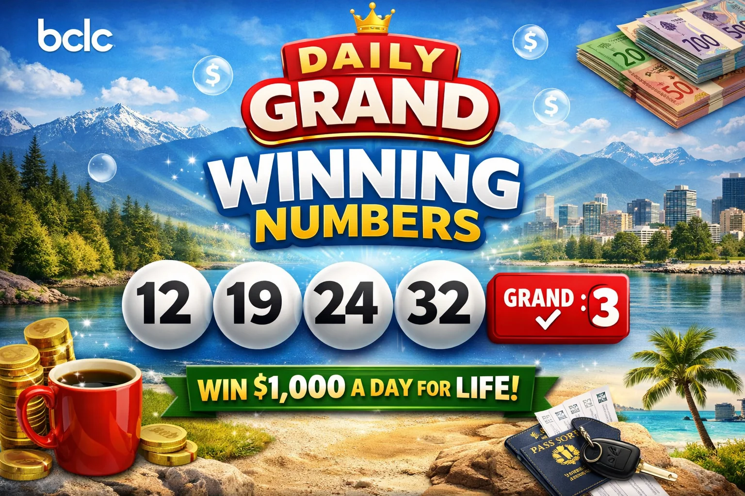 Daily Grand British Columbia Lottery Results: Latest Winning Numbers