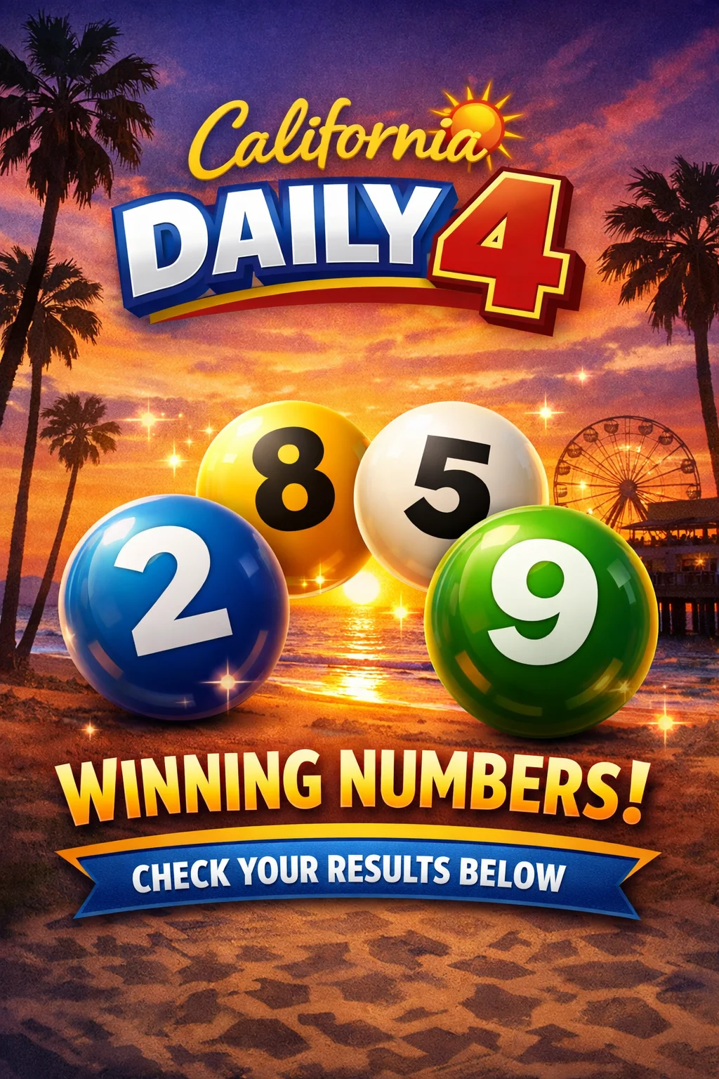 Daily 4 California (CA) Lottery Results: Latest Winning Numbers
