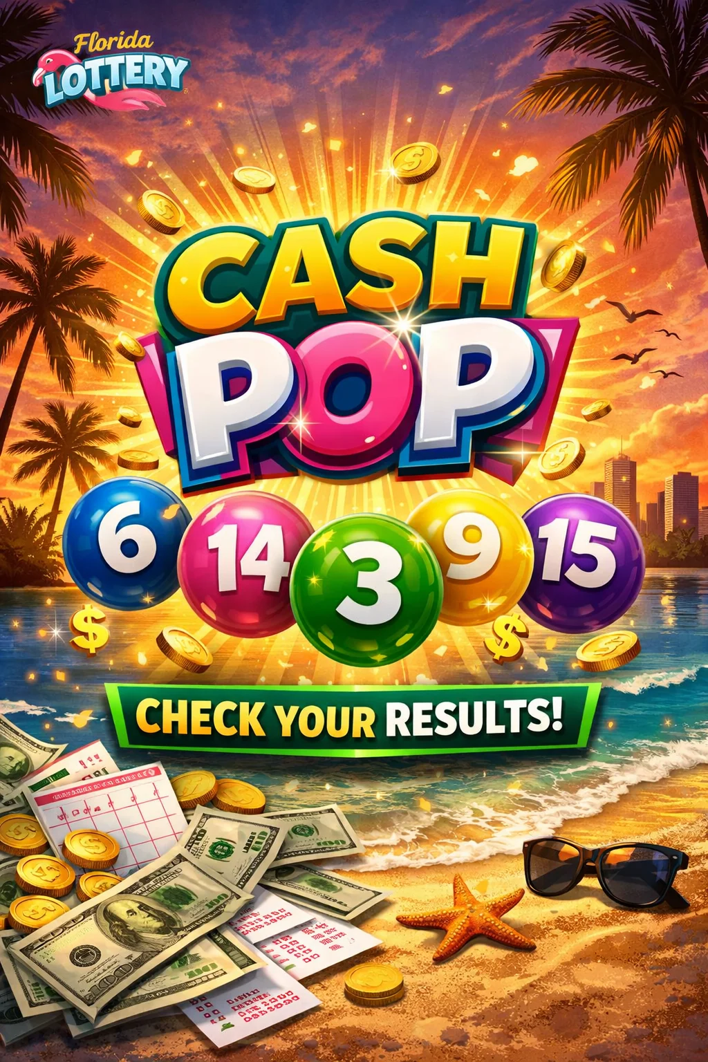 Winning Numbers for Florida (FL) Cash Pop – December 2025