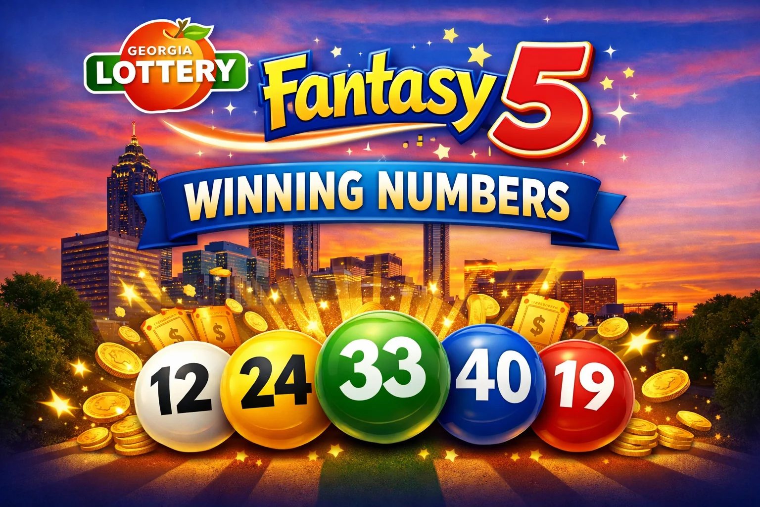 Fantasy 5 ~ Georgia ~ Lottery Results & Winning Numbers
