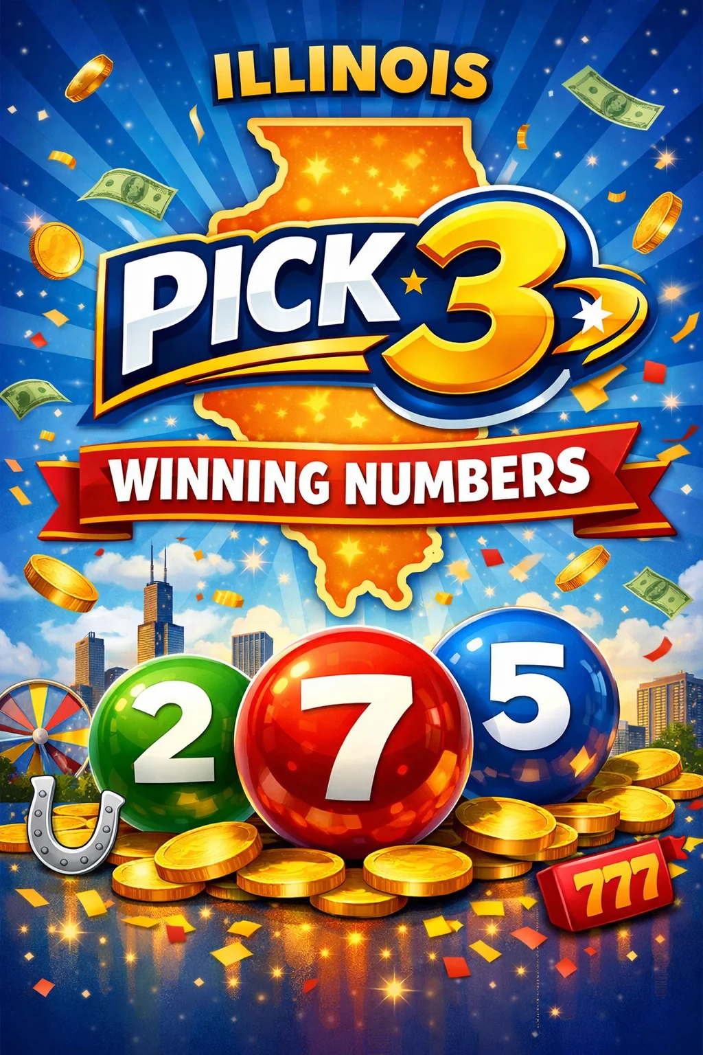 Pick 3 ~ Illinois ~ Lottery Results & Winning Numbers