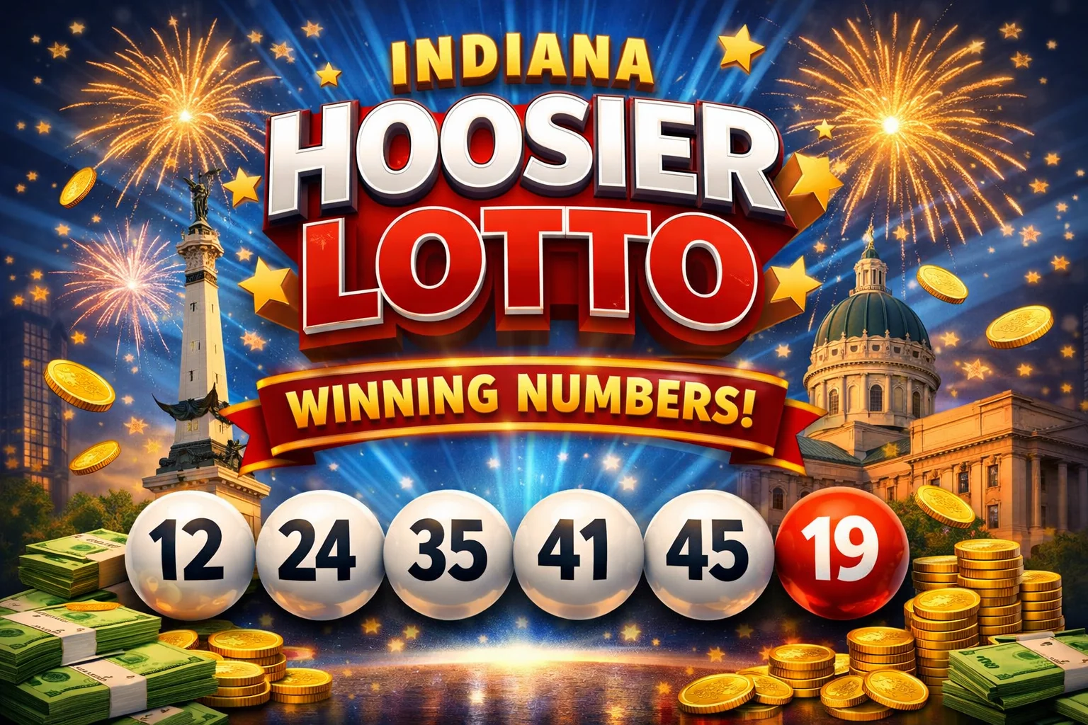 Hoosier Lotto ~ Indiana ~ Lottery Winning Numbers