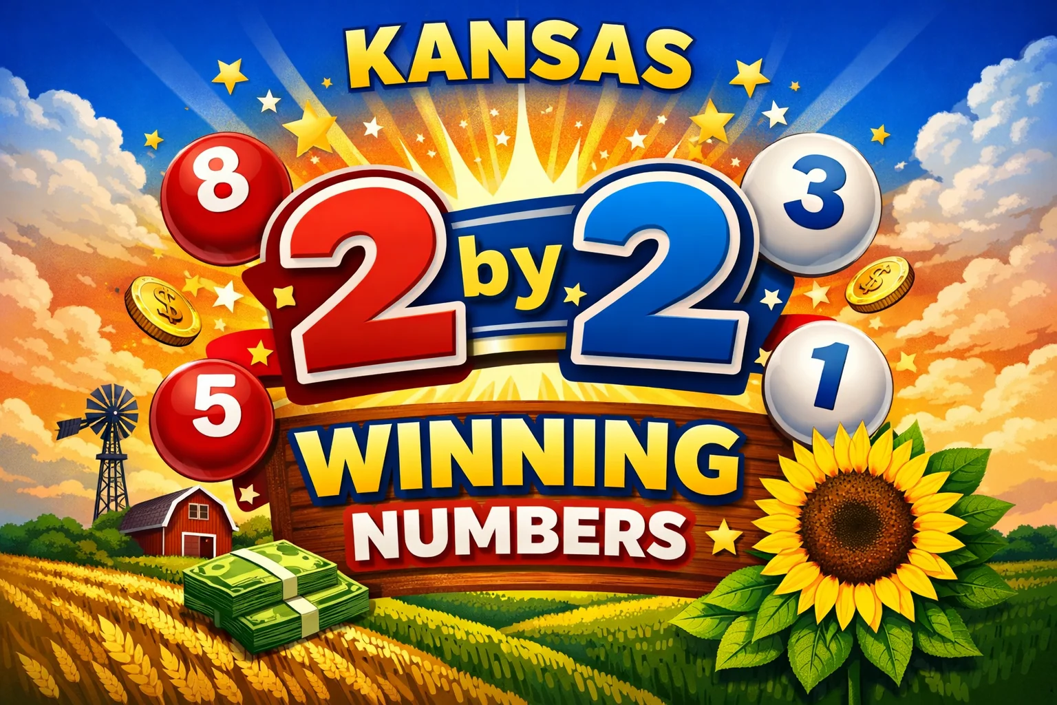 2by2 Kansas (KS) Lottery Results: Latest Winning Numbers