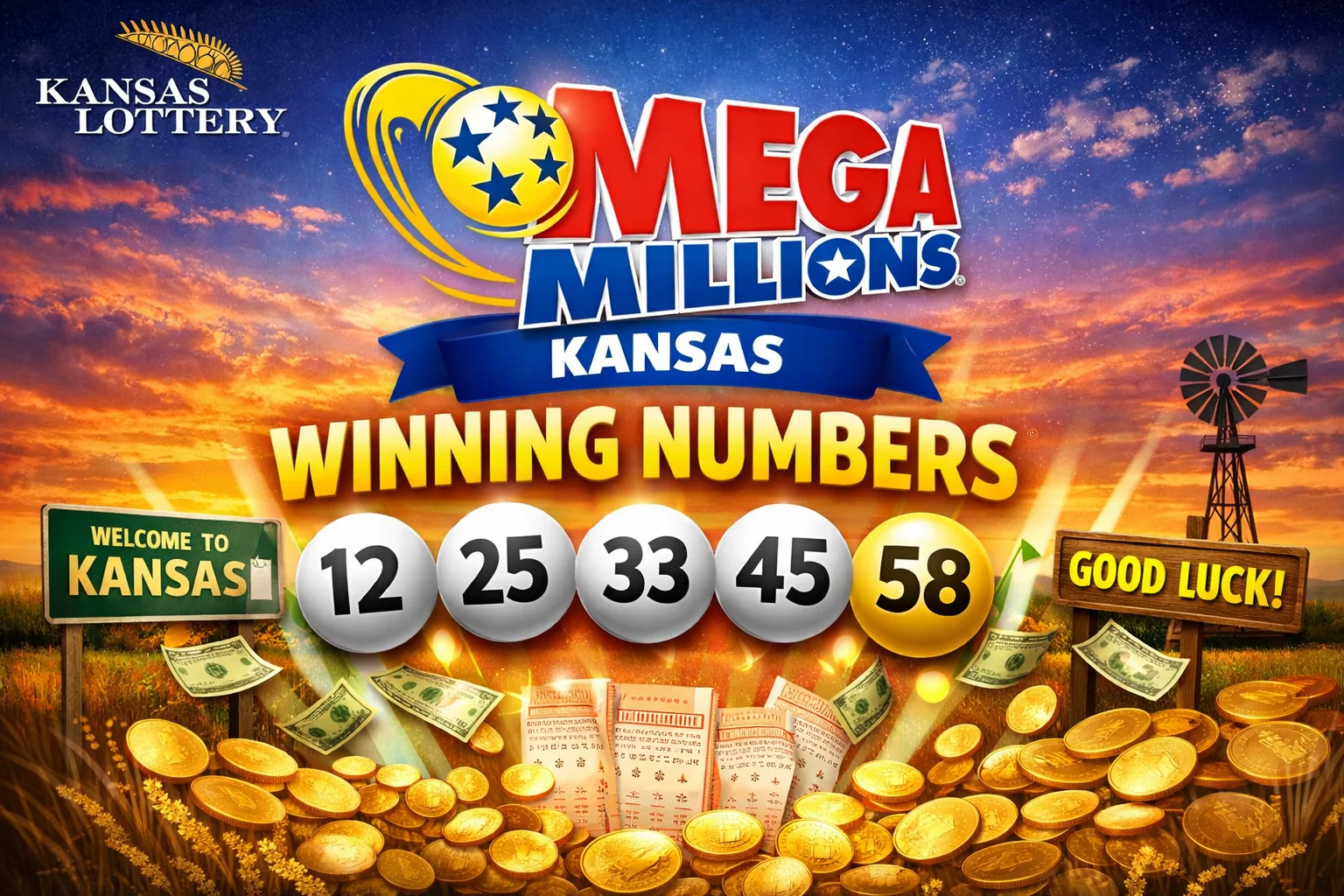 Kansas (KS) Mega Millions Winning Numbers: Latest Lottery Results