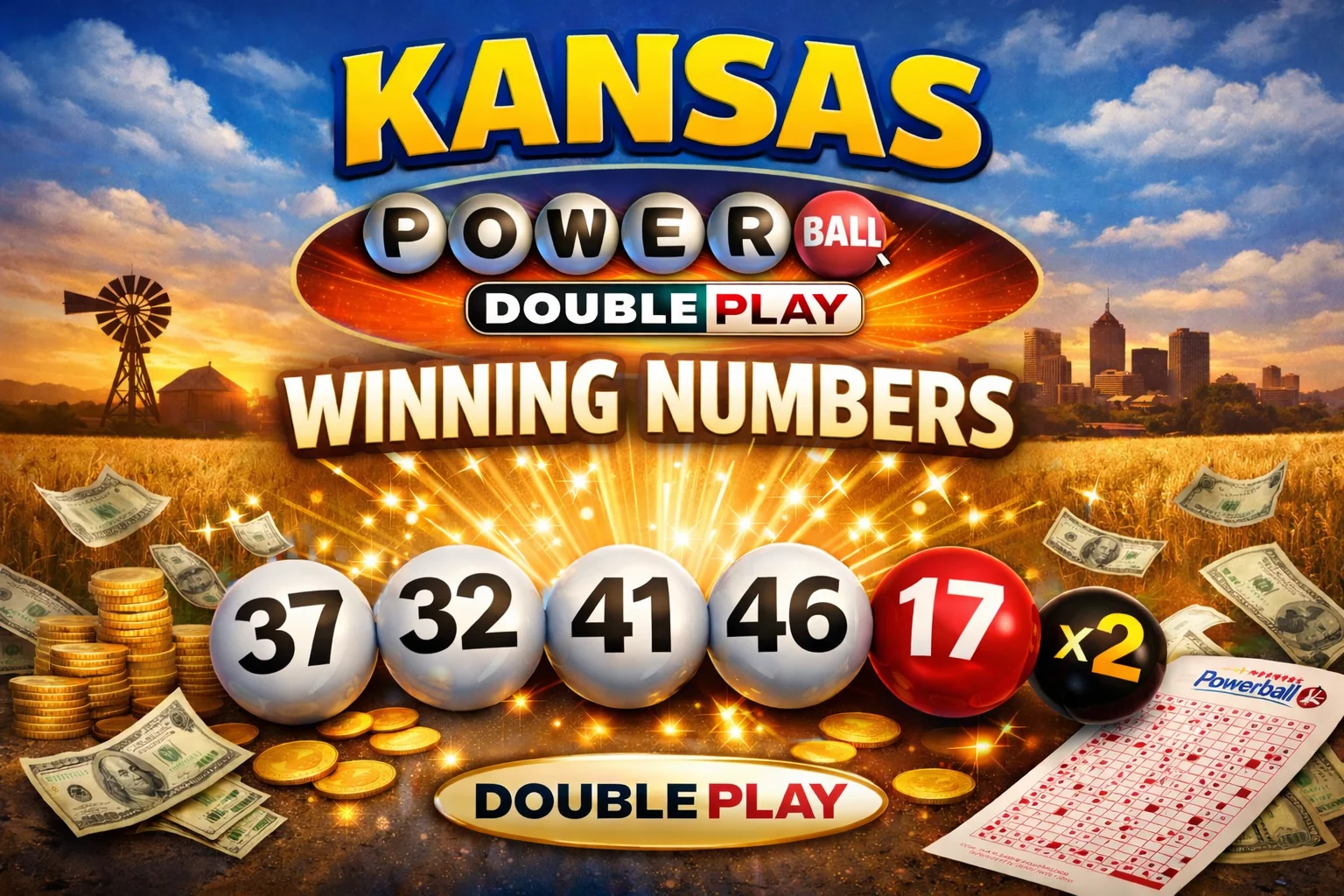 Kansas (KS) Powerball Double Play Winning Numbers: Latest Lottery Results