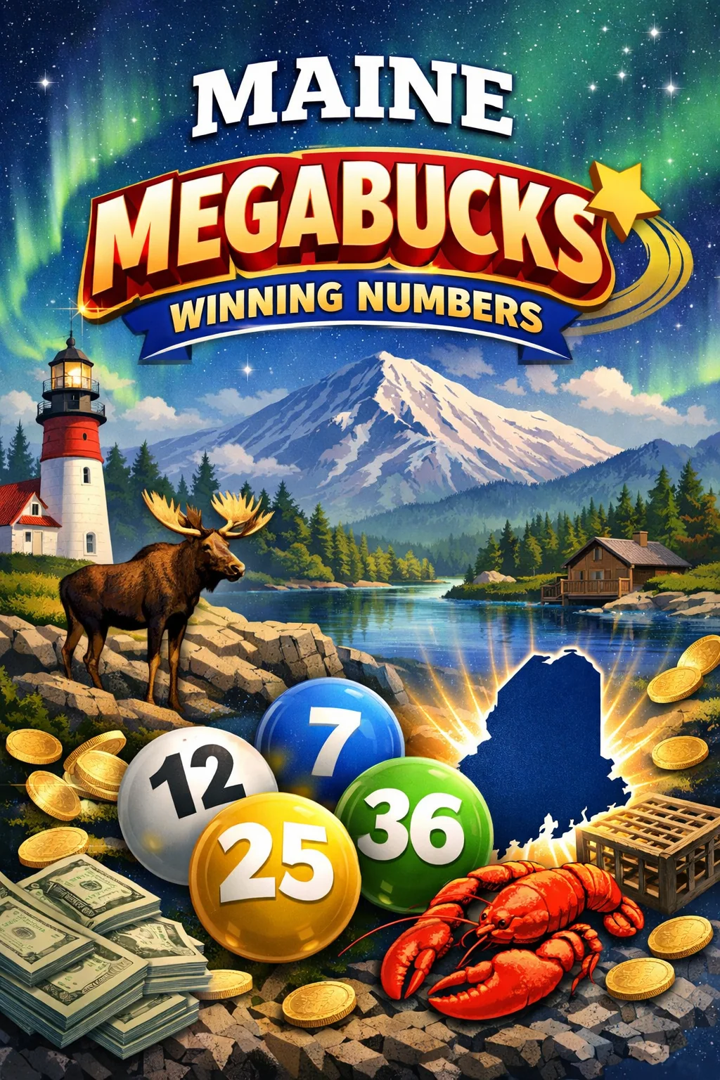 Maine (ME) Megabucks Past Results: Historical Winning Numbers
