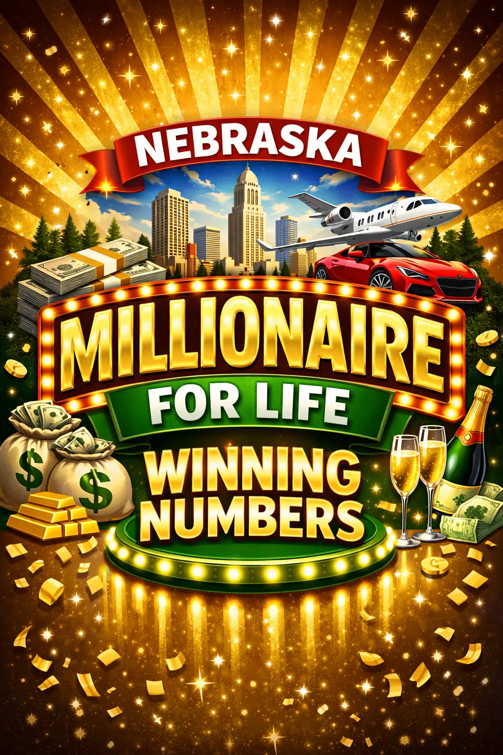 Millionaire for Life Nebraska (NE) Lottery Results: Latest Winning Numbers