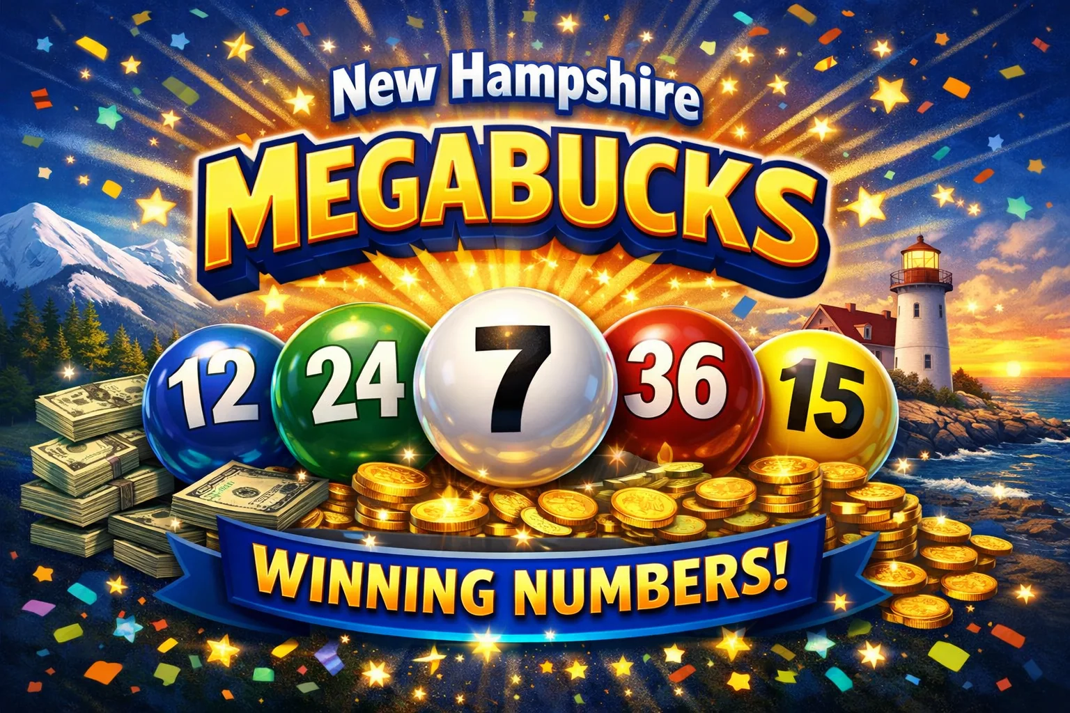 Winning Numbers for New Hampshire (NH) Megabucks – January 2024