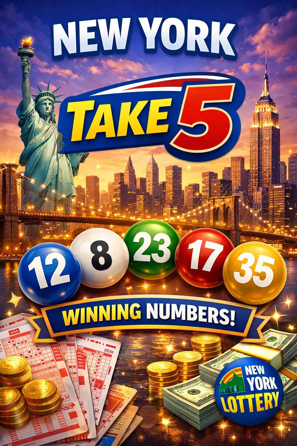 New York (NY) Take 5 Past Results: Historical Winning Numbers