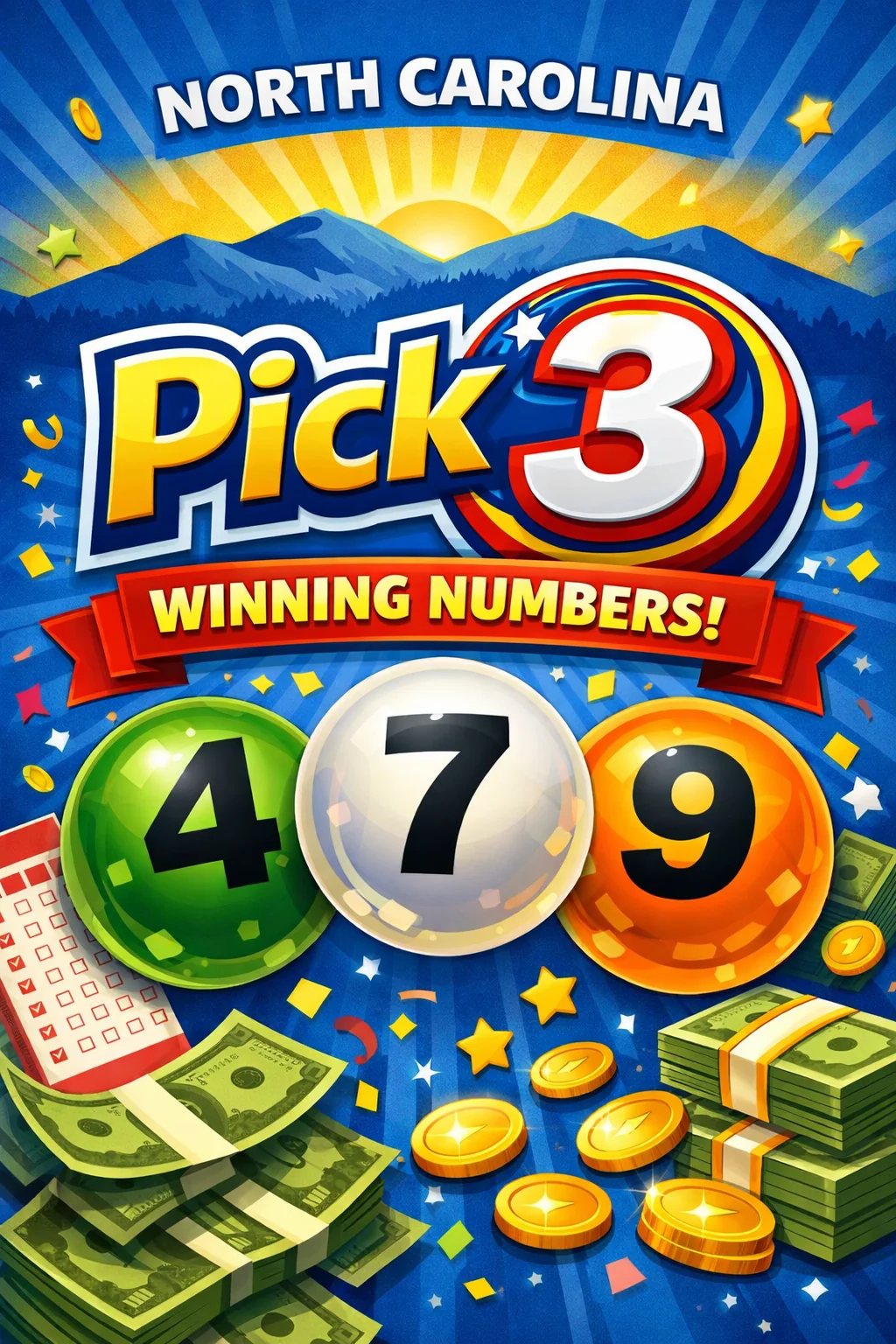 North Carolina (NC) Pick 3 Past Results: Historical Winning Numbers