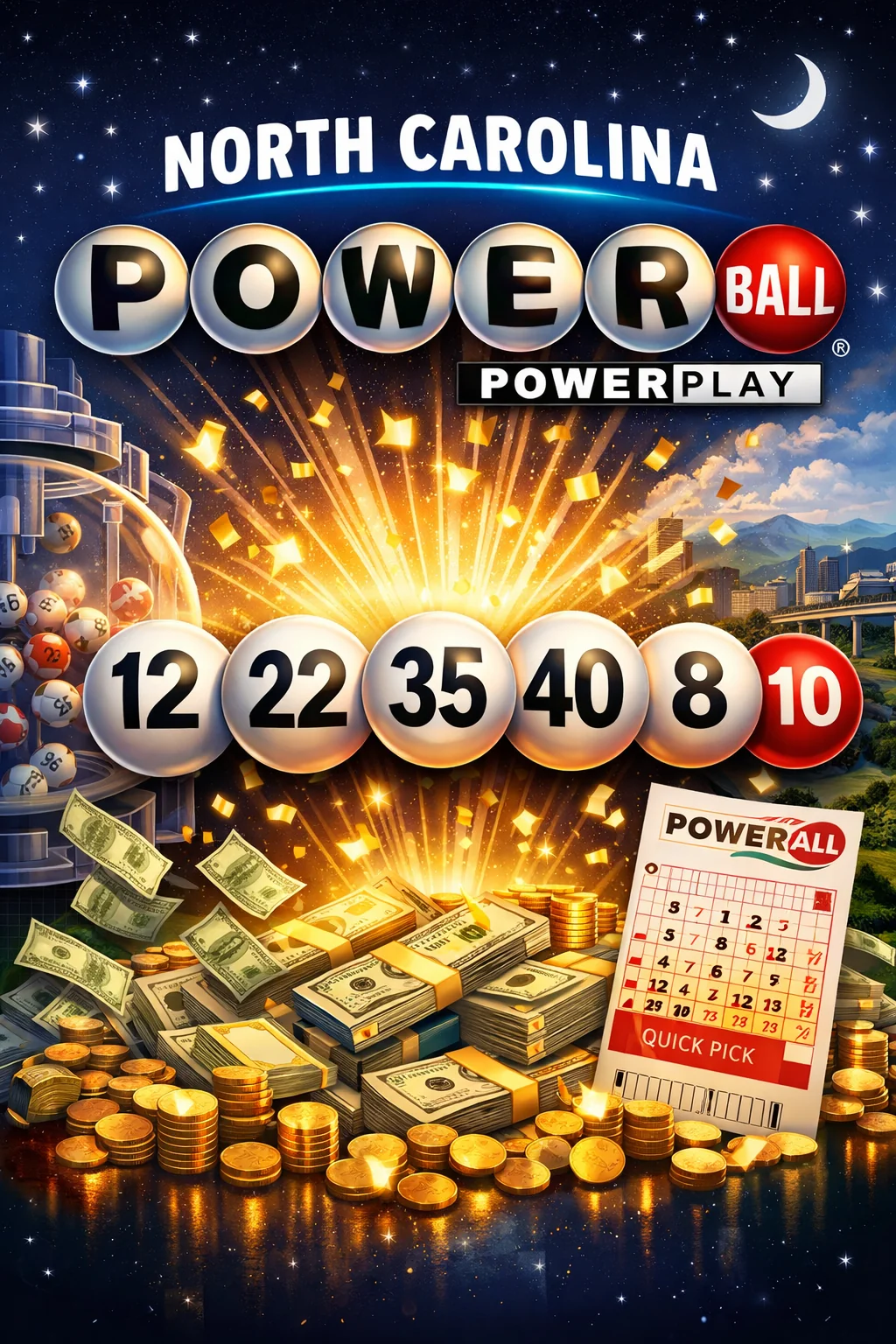 North Carolina (NC) Powerball Past Results: Historical Winning Numbers