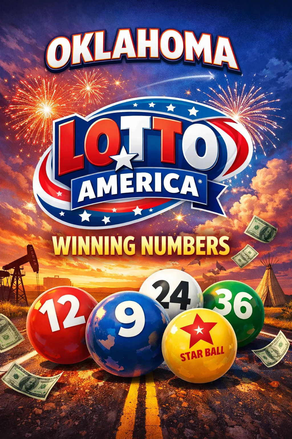 Winning Numbers for Oklahoma (OK) Lotto America – June 2026