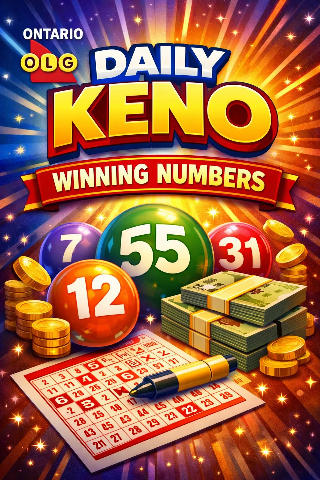Ontario Daily Keno Past Results: Historical Winning Numbers