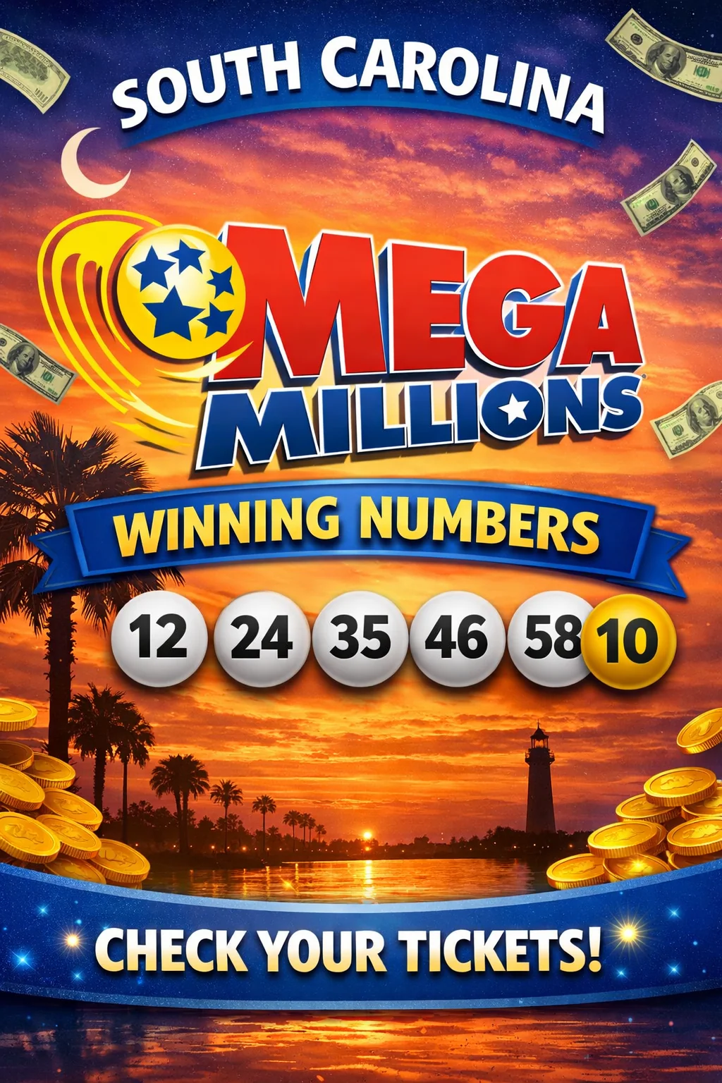 South Carolina (SC) Mega Millions Winning Numbers: Latest Lottery Results