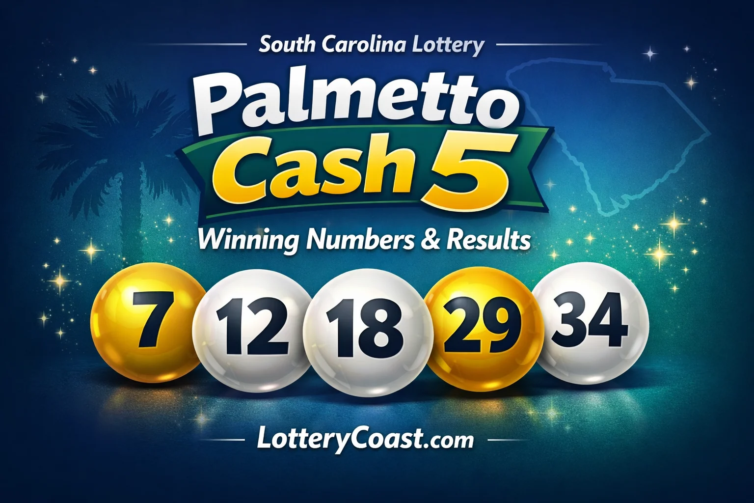 Palmetto Cash 5 South Carolina (SC) Lottery Results: Latest Winning Numbers