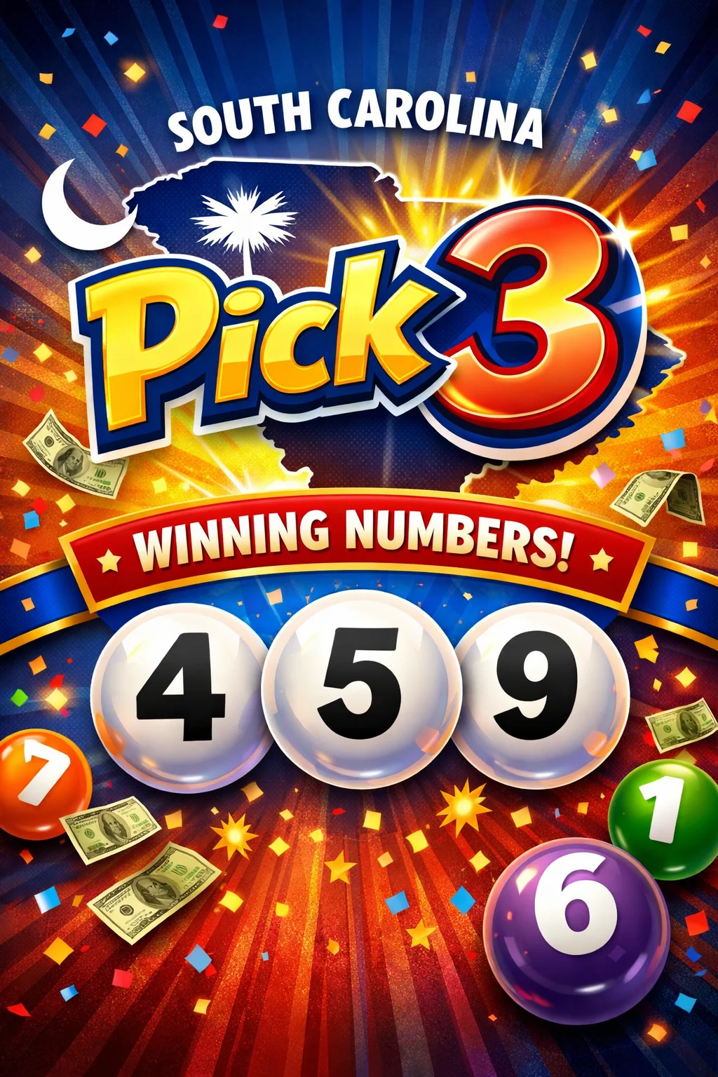 South Carolina (SC) Pick 3 Lottery — Today’s Lottery Post