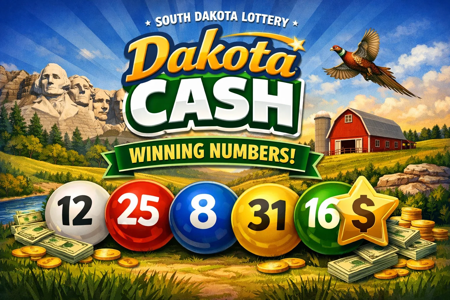 Dakota Cash South Dakota (SD) Lottery Results: Latest Winning Numbers