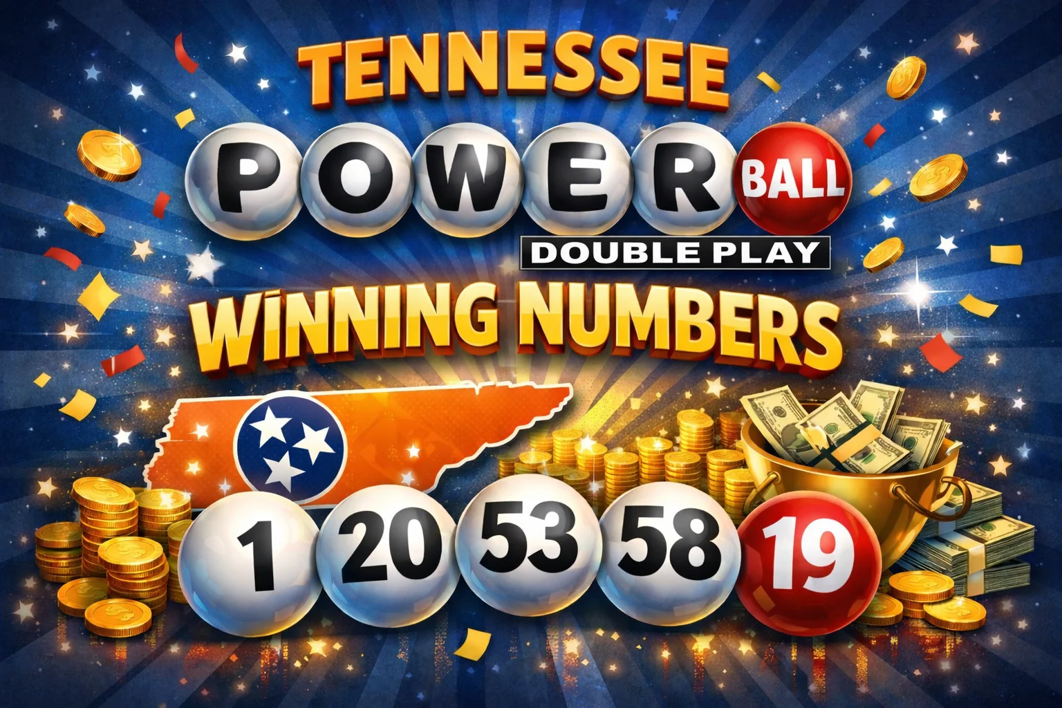 Tennessee (TN) Powerball Double Play Winning Numbers: Latest Lottery ...