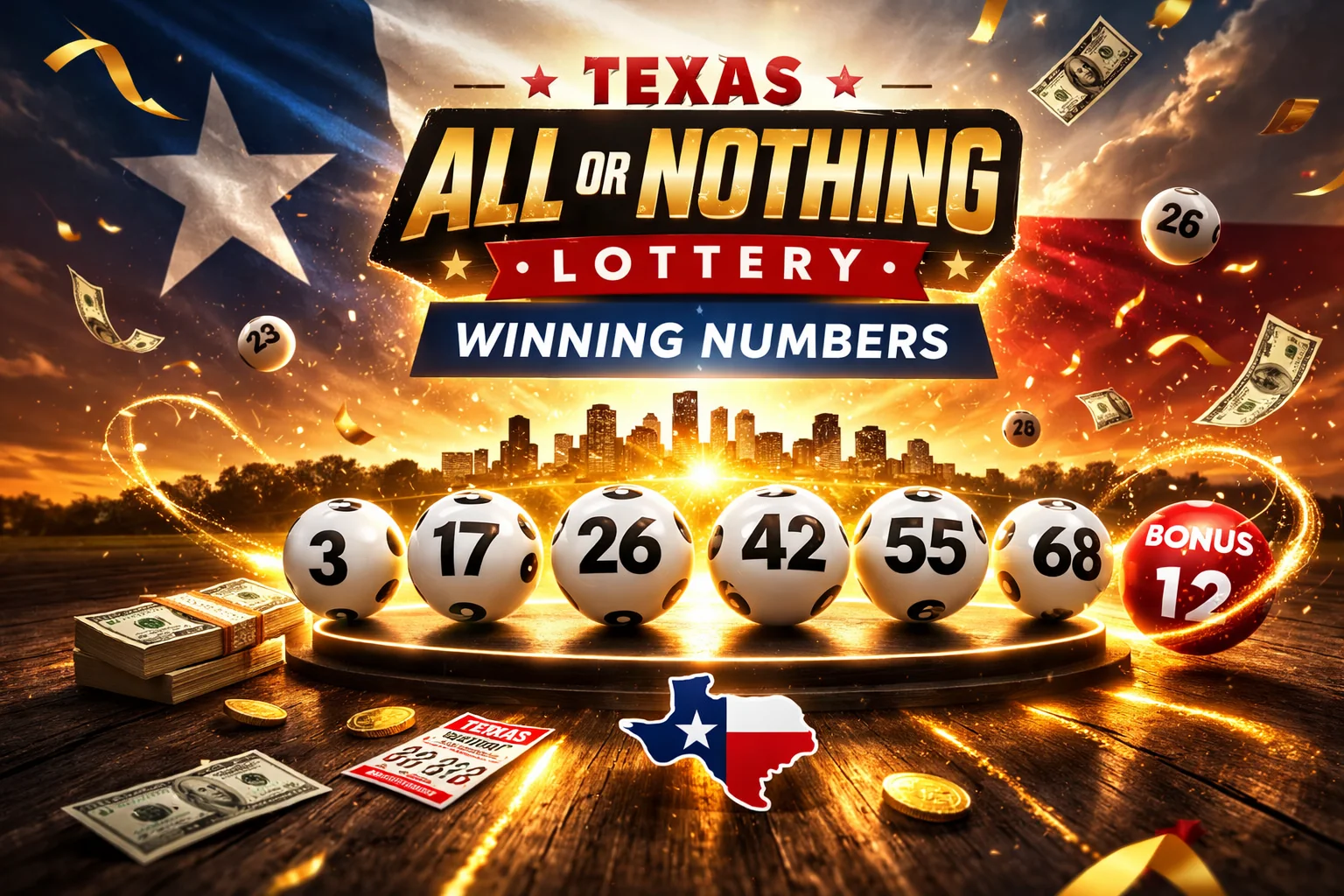 All or Nothing Texas (TX) Lottery Results: Latest Winning Numbers