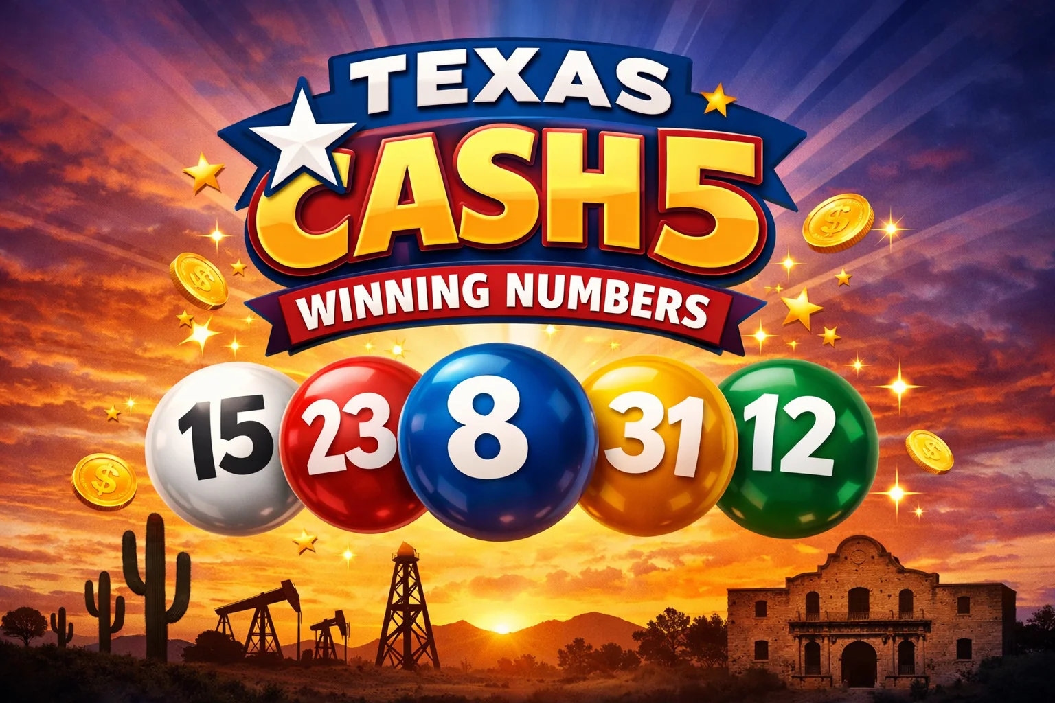Texas (TX) Cash 5 Past Results: Historical Winning Numbers