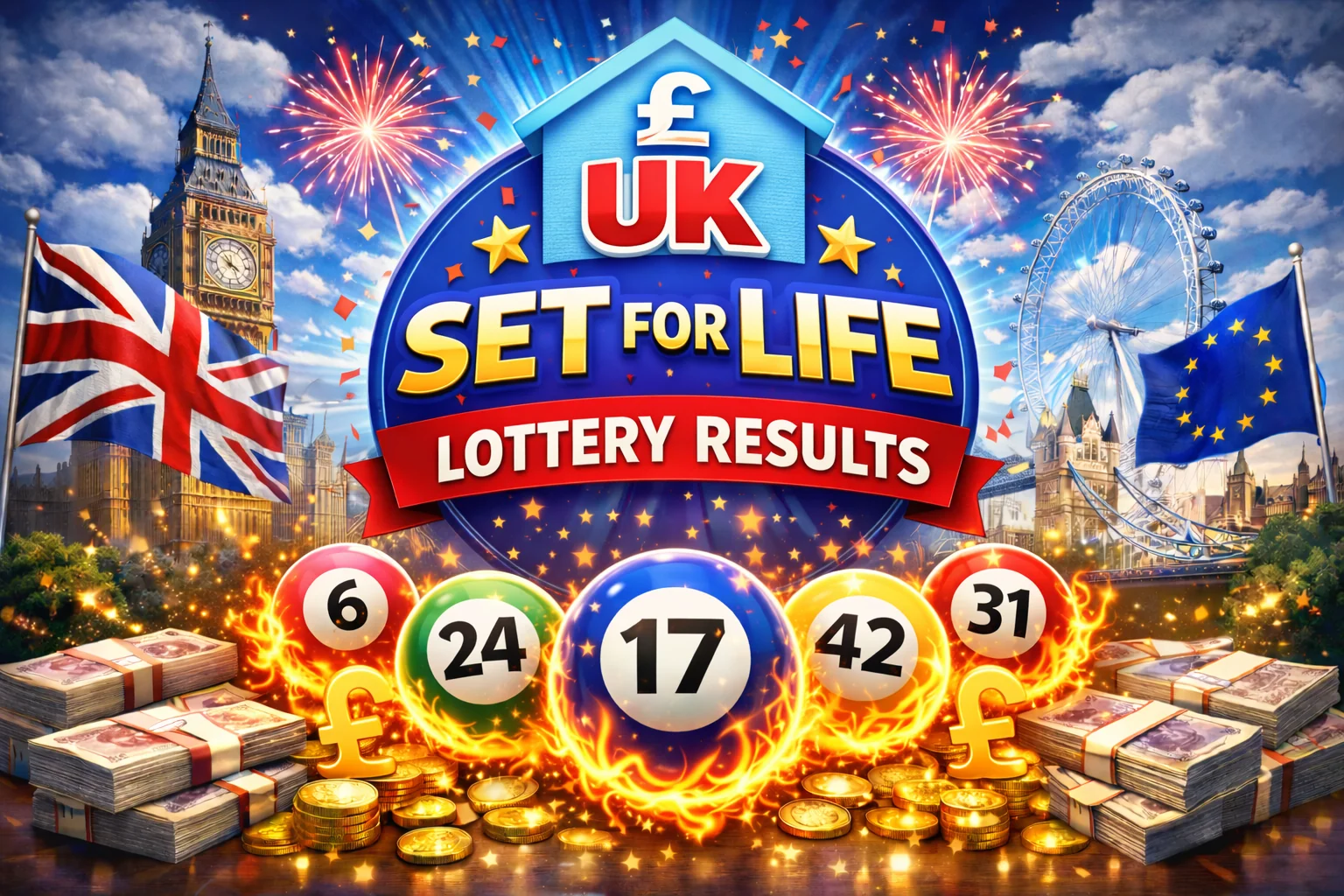 Set for Life Results - UK National Lottery Winning Numbers