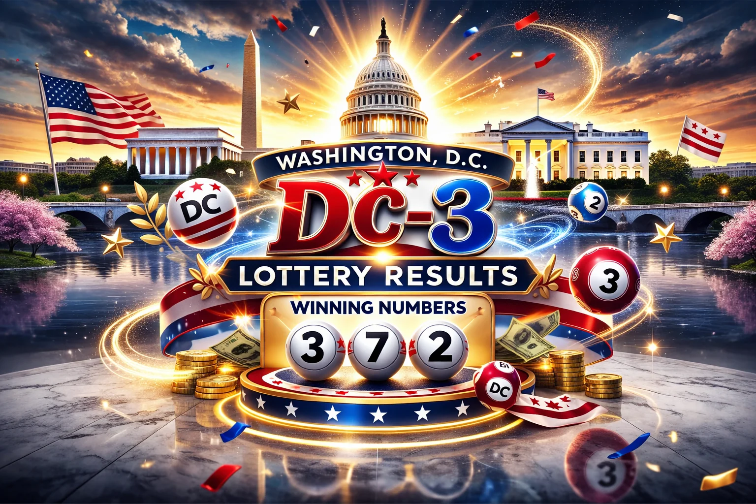 Washington, D.C. (DC) DC-3 Past Results: Historical Winning Numbers
