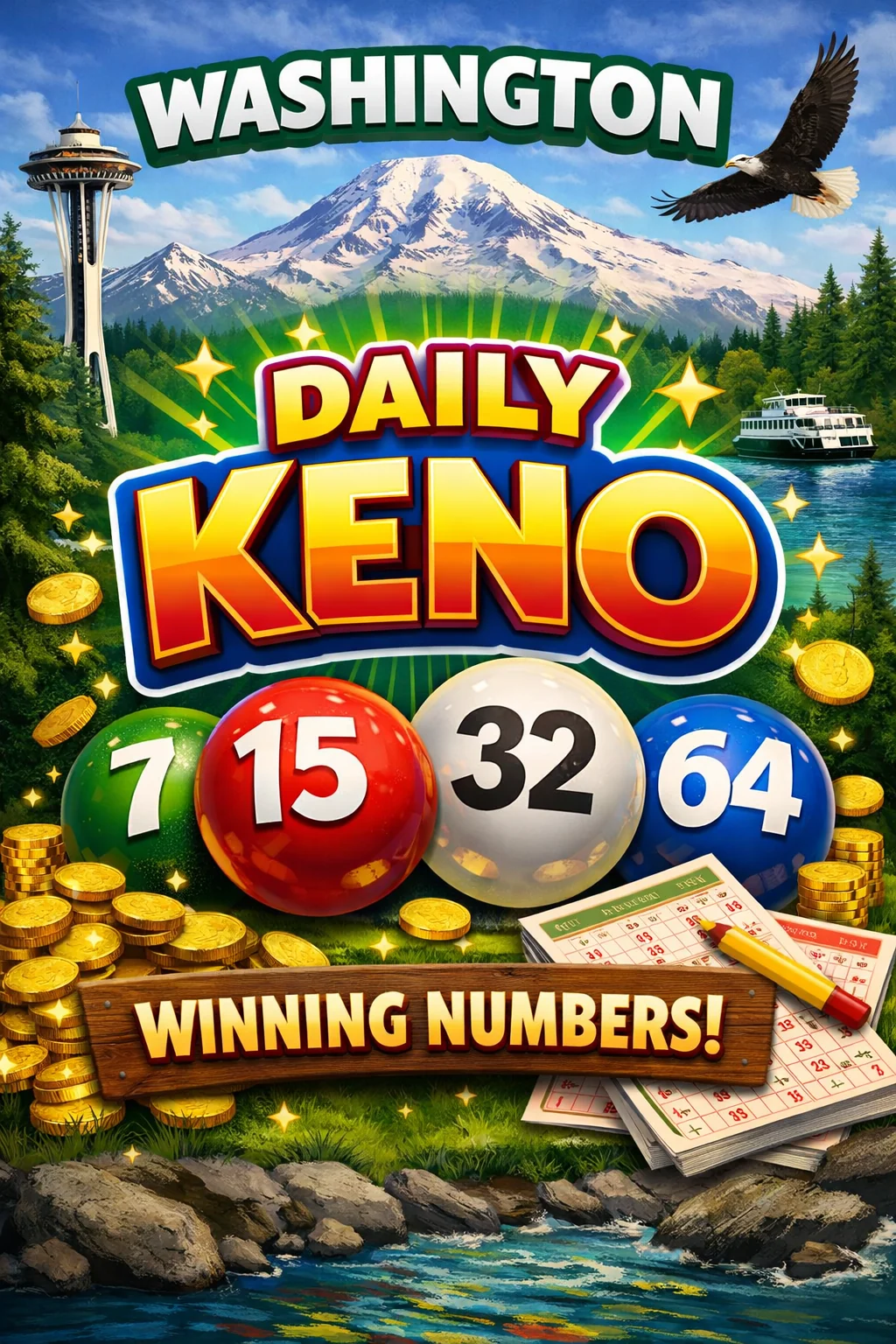 Daily Keno Washington (WA) Lottery Results: Latest Winning Numbers