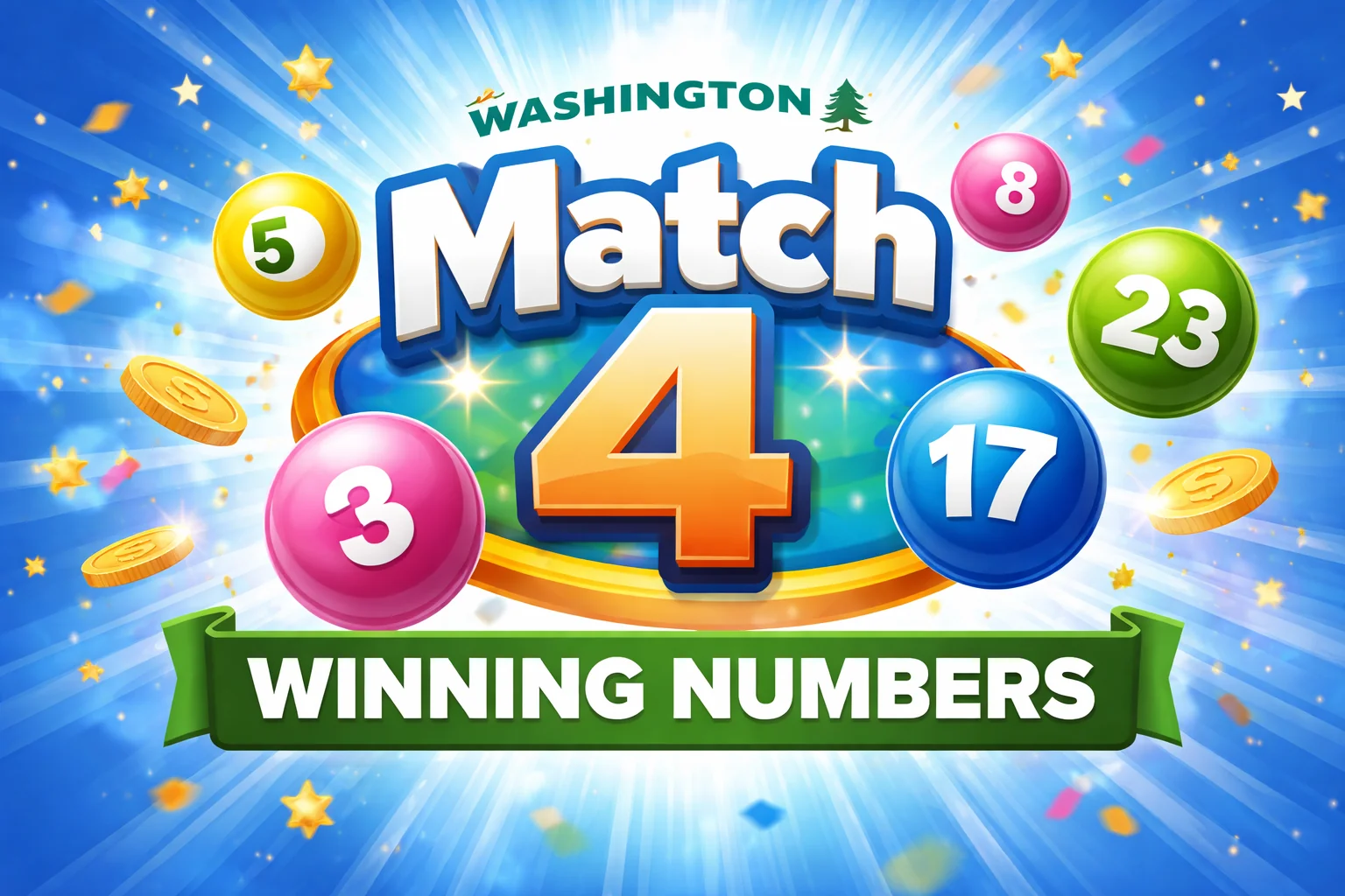Match 4 Washington (WA) Lottery Results: Latest Winning Numbers