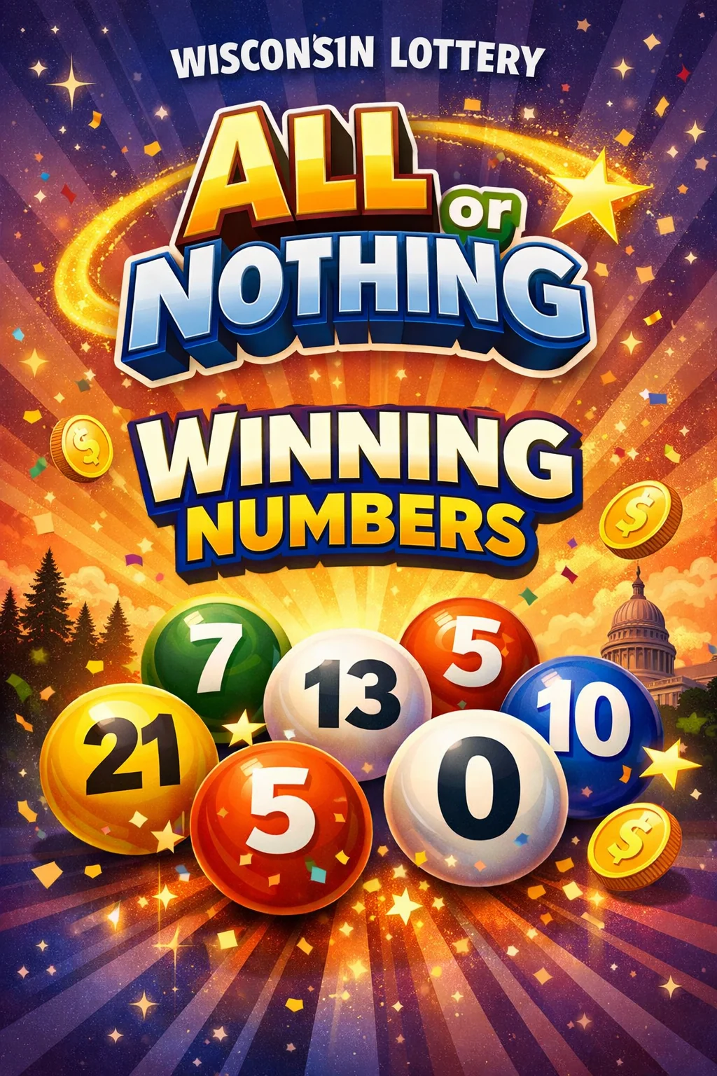 All or Nothing Wisconsin (WI) Lottery Results: Latest Winning Numbers